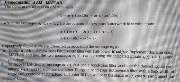 Solved please proved a typed out MATLAB CODE and please make | Chegg.com