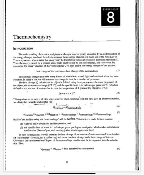 Solved Name TA DATA SHEET Thermochemistry 1. A. Calorimeter | Chegg.com