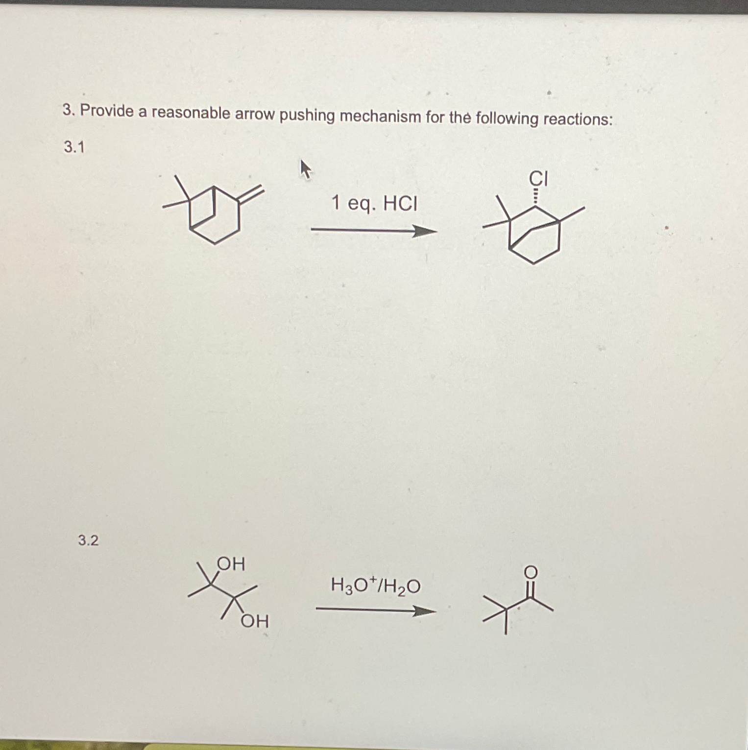 Provide a reasonable arrow pushing mechanism for the | Chegg.com