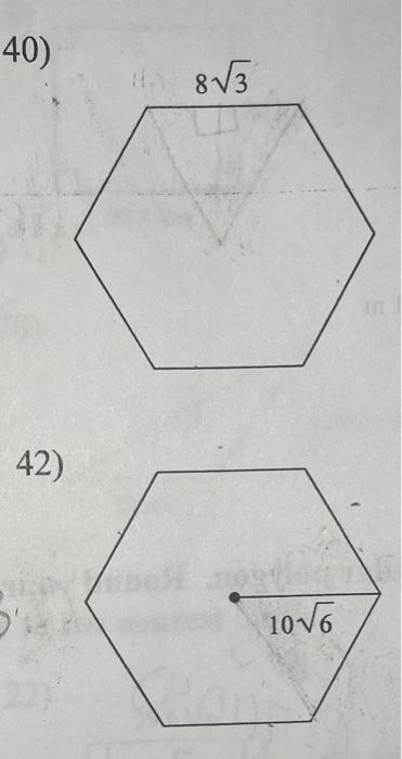Solved Find the area of each regular polygon. Round your | Chegg.com