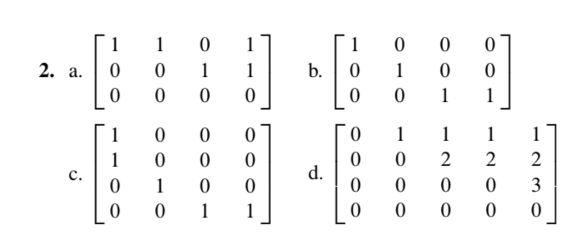 Solved Hi, ﻿can you help me to determine which matrices are | Chegg.com