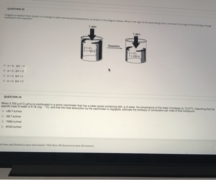 Solved QUESTION 23 Imagine a reaction that results in a | Chegg.com