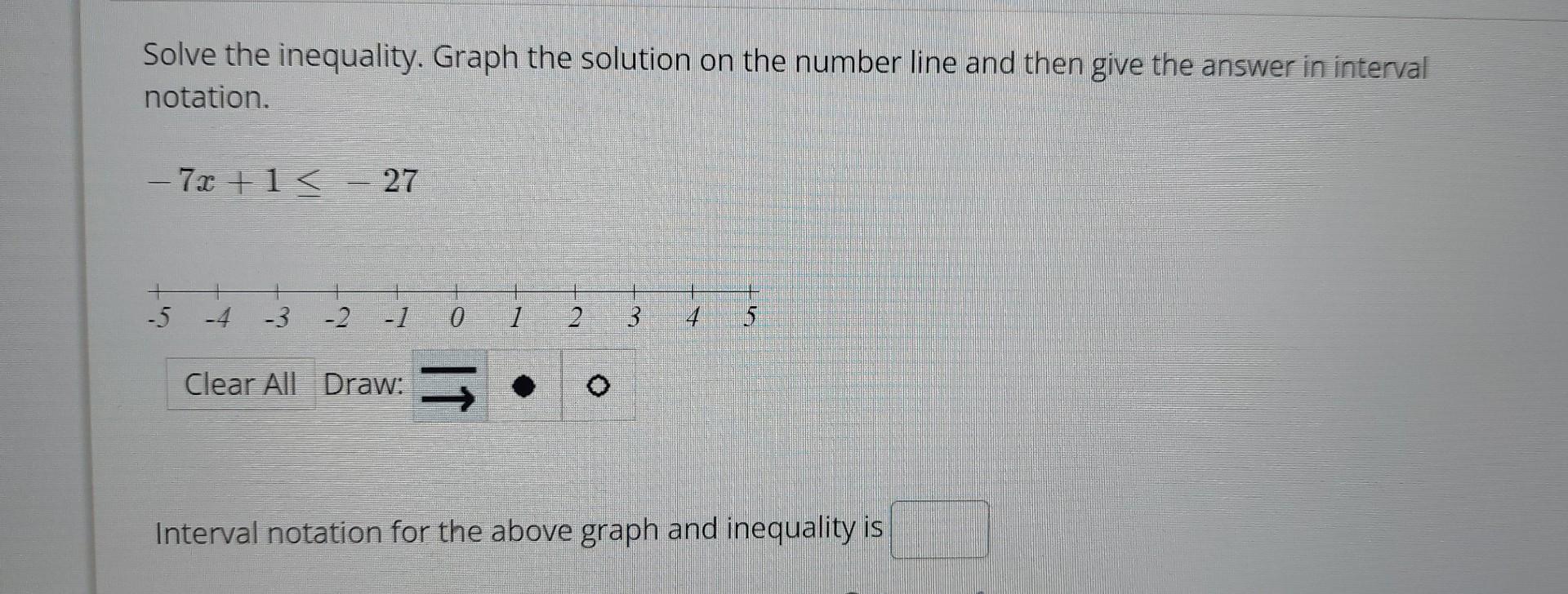 Solved Express the graphed inequality in interval notation: | Chegg.com