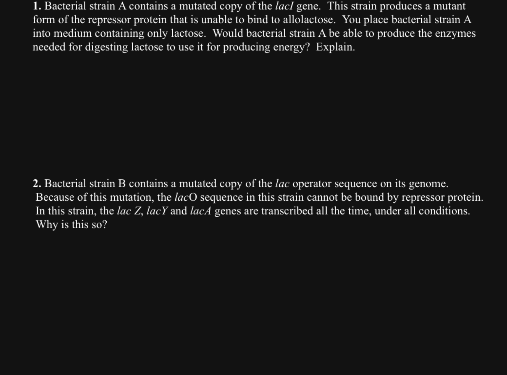 Solved Bacterial strain A contains a mutated copy of the | Chegg.com