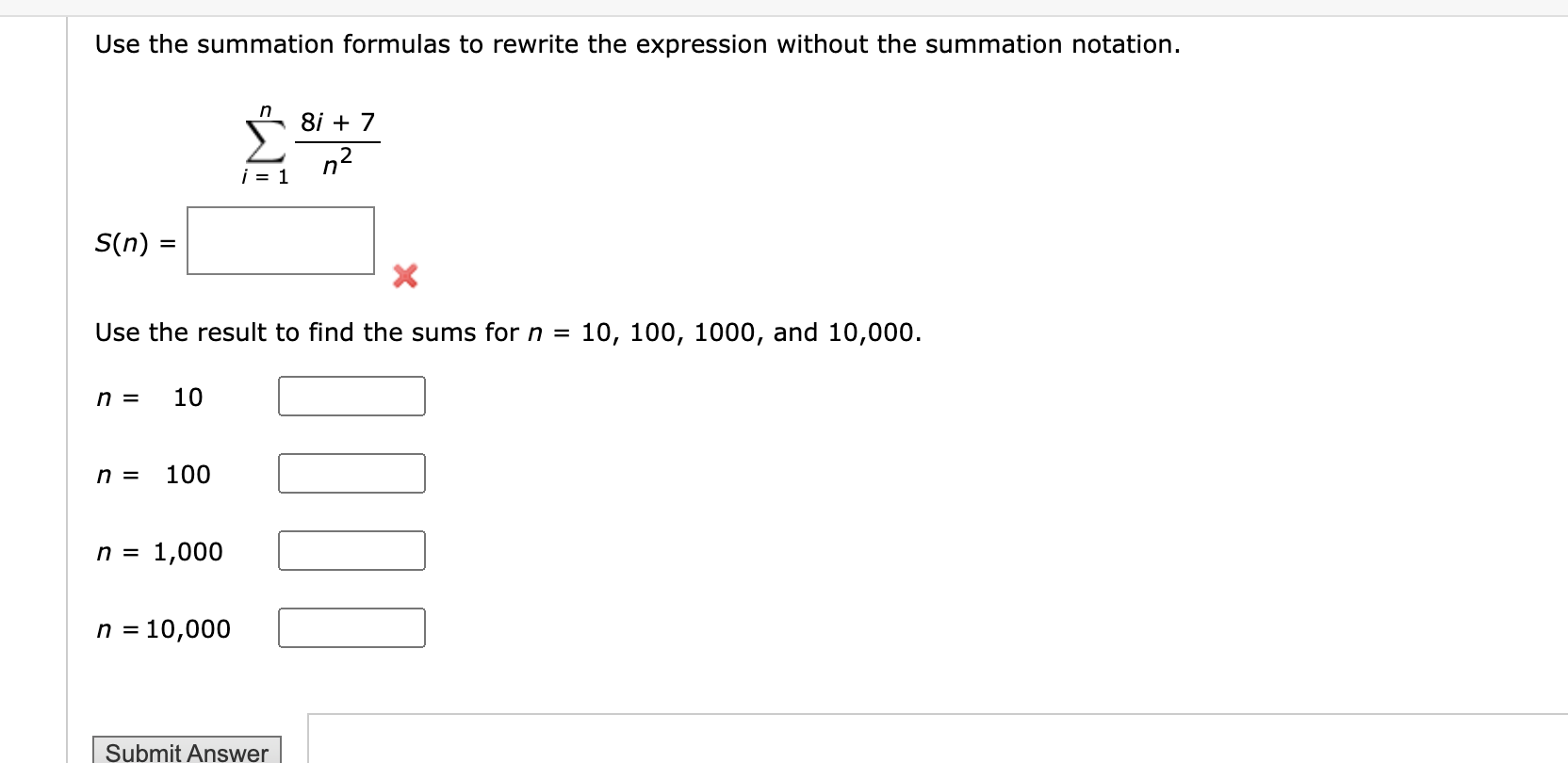 Solved Use The Summation Formulas To Rewrite The Expression