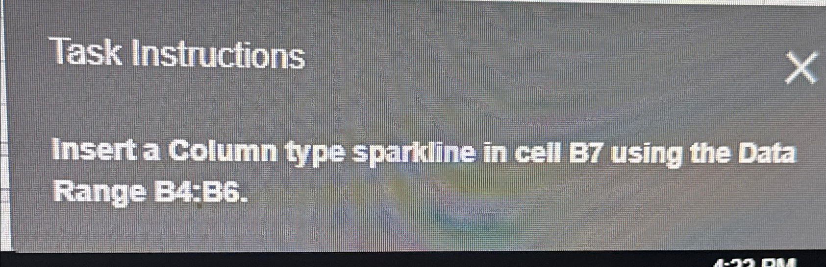 Solved Task InstructionsInsert a Column type sparkine in | Chegg.com