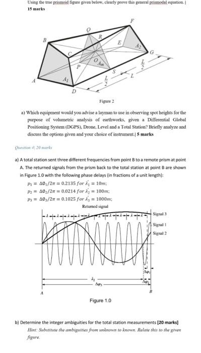Solved Using the true prismoid figure given below, clearly | Chegg.com