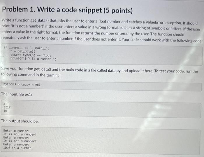 Solved Write a function get_data () that asks the user to | Chegg.com