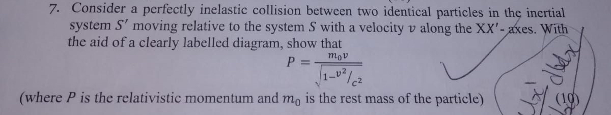 Solved Consider a perfectly inelastic collision between two | Chegg.com