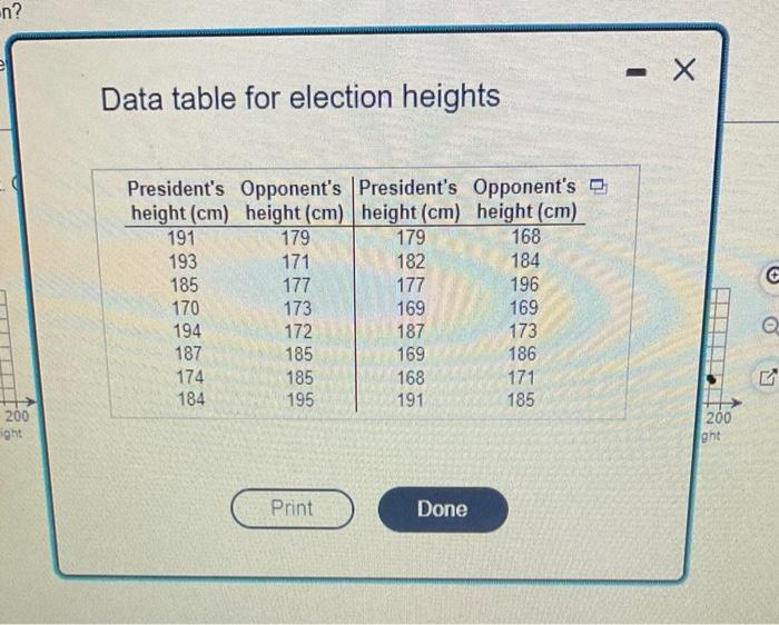 Solved The table provided below shows paired data for the | Chegg.com