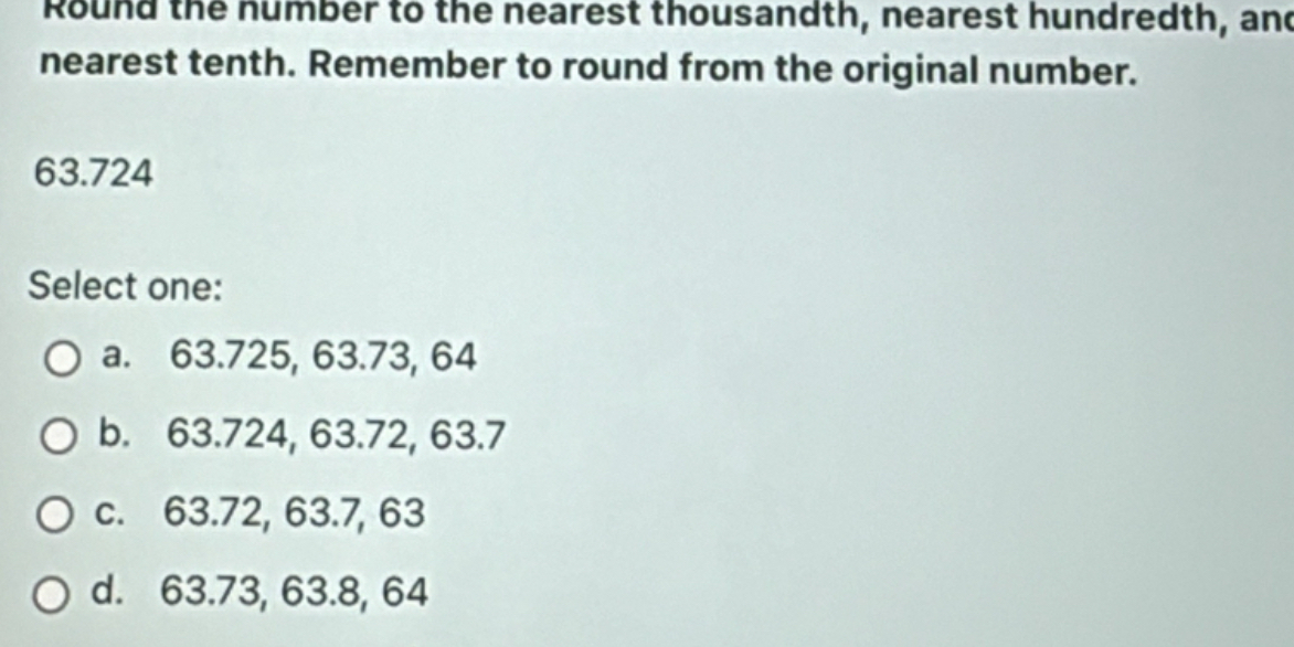 Solved Round the number to the nearest thousandth, nearest | Chegg.com