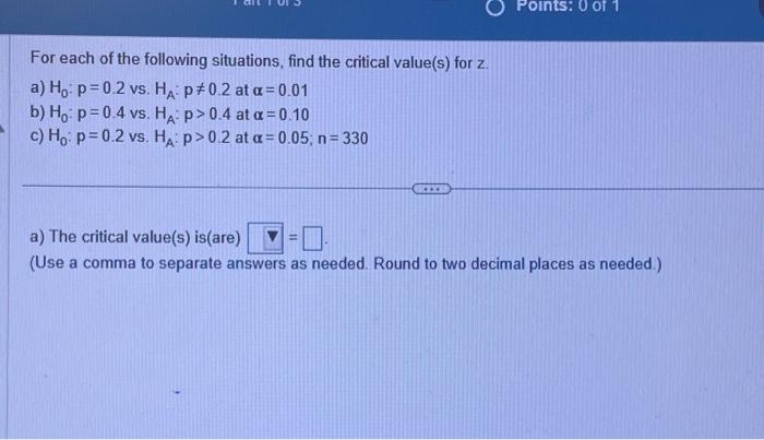 Solved For each of the following situations, find the | Chegg.com