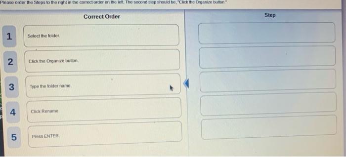 Solved PUT THEM IN THE CORRECT ORDER HINT : PICTURE IS NOT | Chegg.com