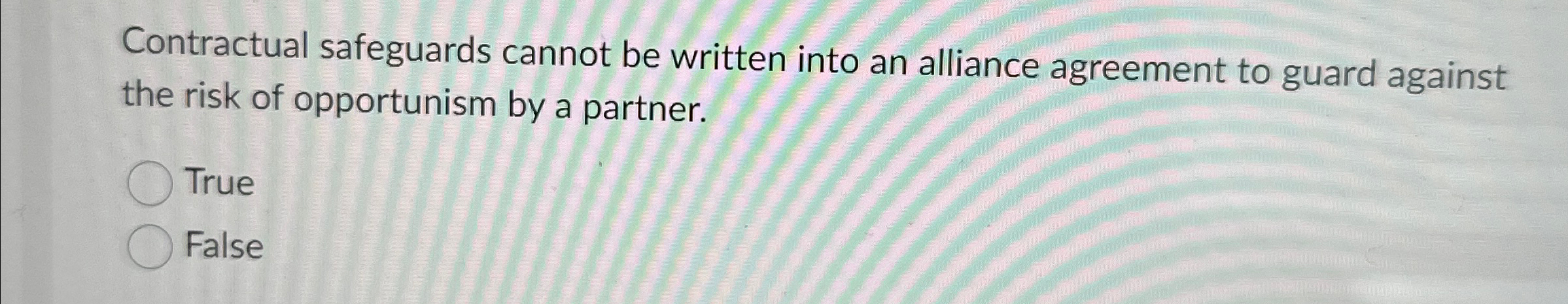 Solved Contractual safeguards cannot be written into an | Chegg.com