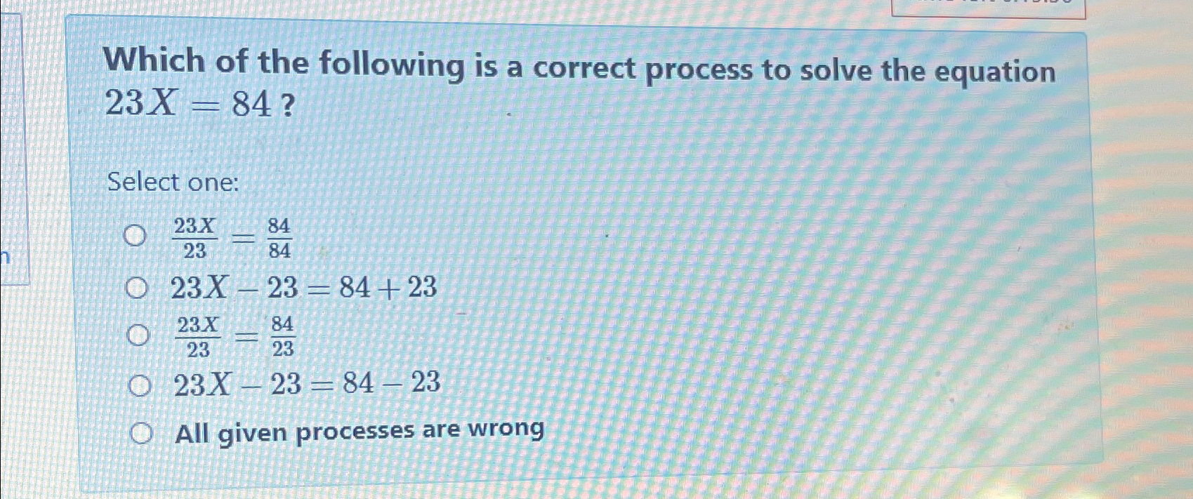 Solved Which of the following is a correct process to solve | Chegg.com