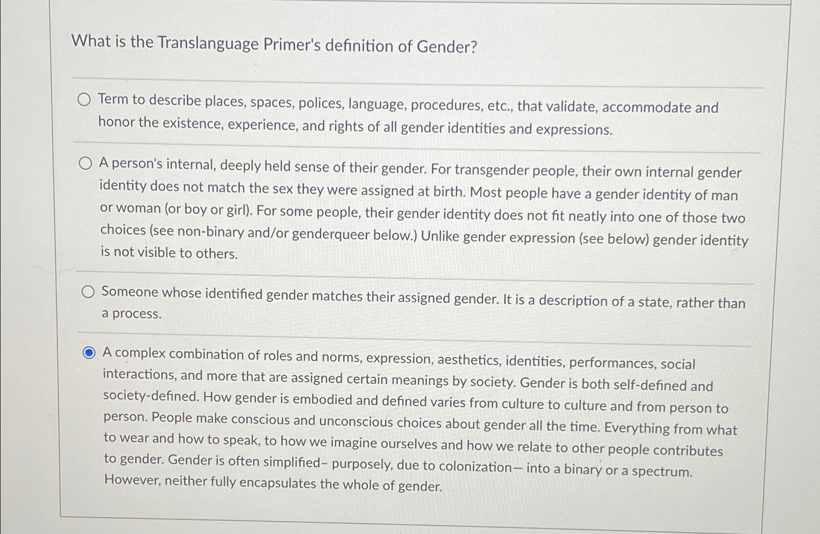 Solved What is the Translanguage Primer's definition of | Chegg.com