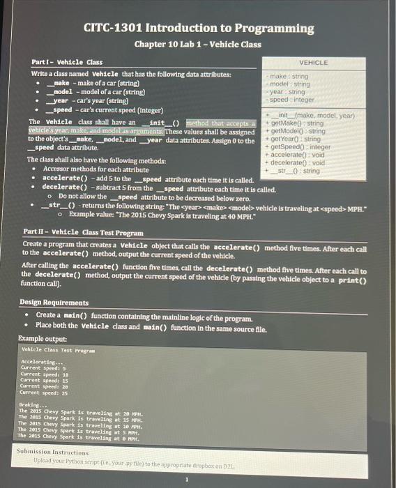 Solved Citc 1301 Introduction To Programming Chapter 10 Lab