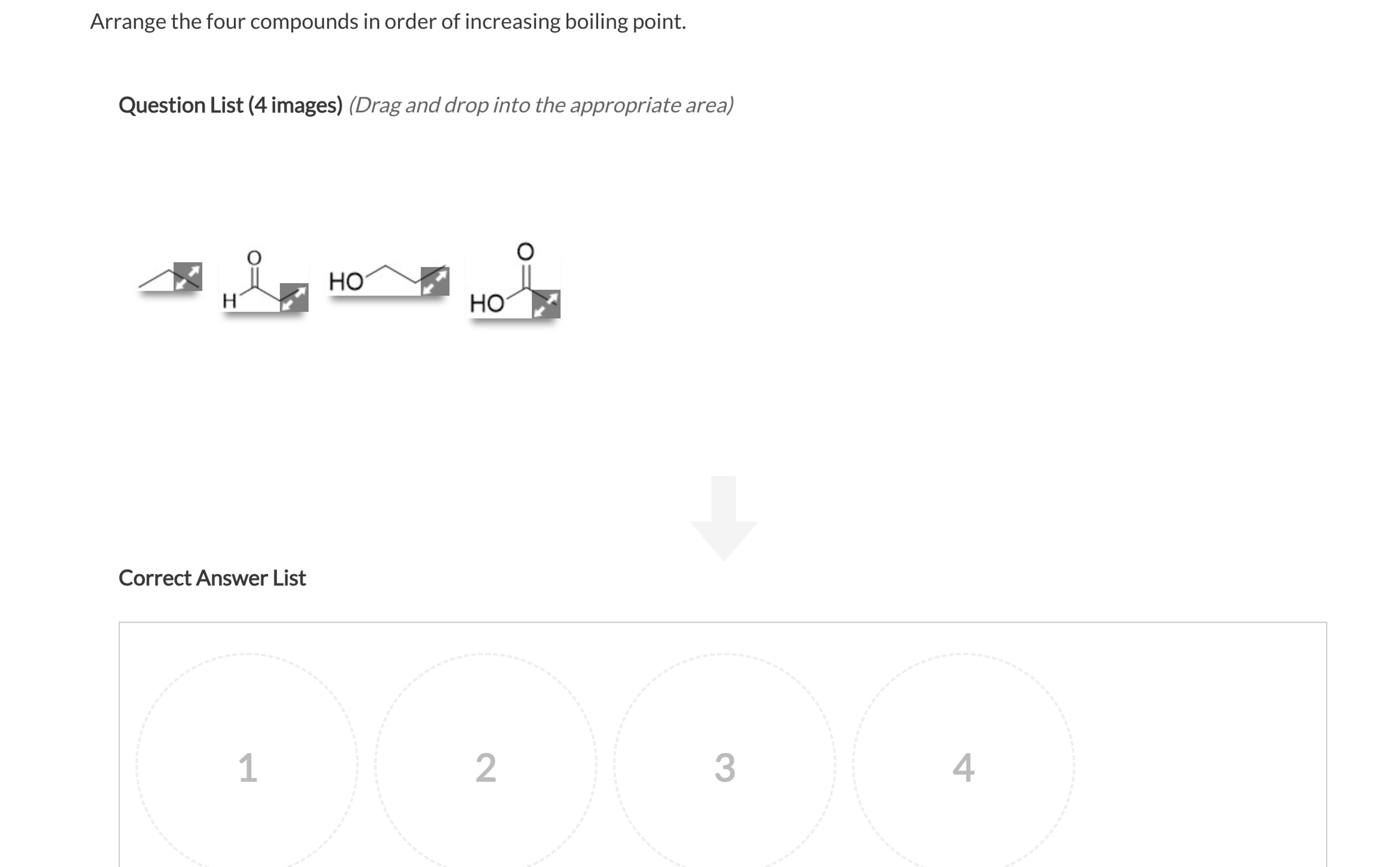 Solved Arrange the four compounds in order of increasing | Chegg.com