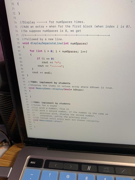 Solved MemoryGame_partial.cpp MemoryGame_partial.cpp No | Chegg.com