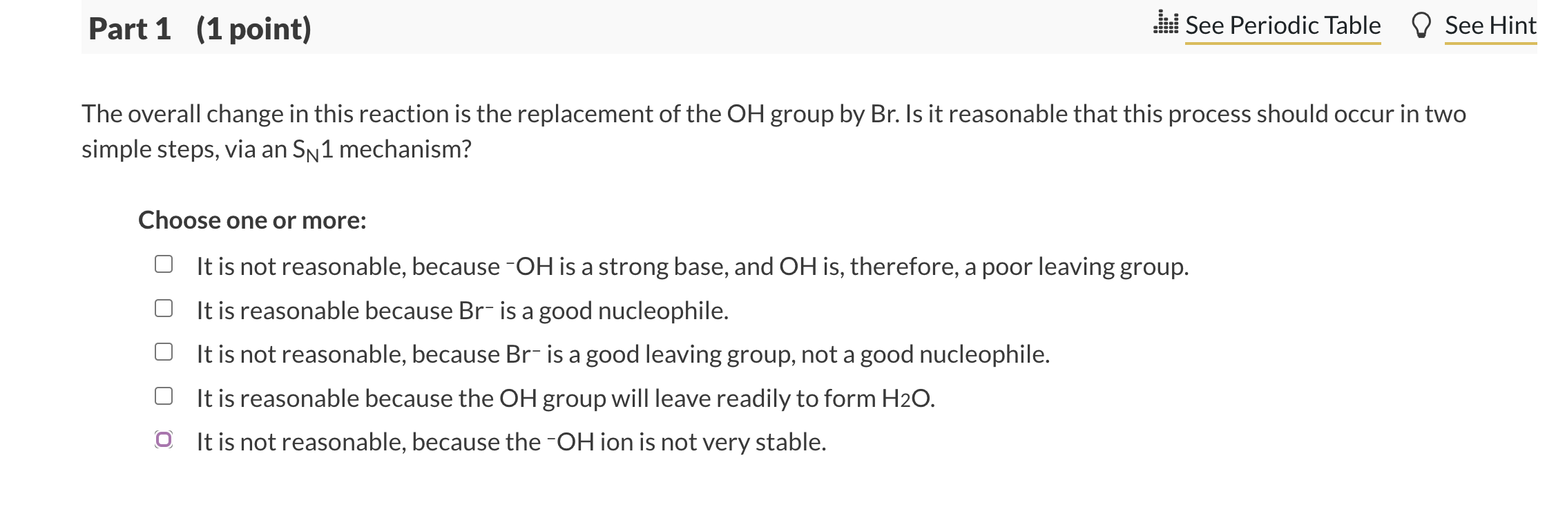 Solved Part 1 (1 ﻿point)The overall change in this reaction | Chegg.com