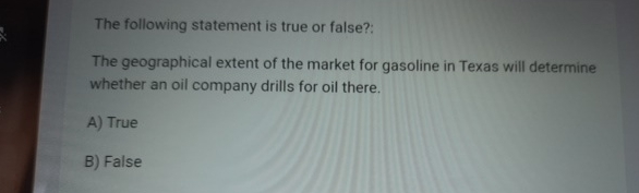 Solved The following statement is true or false?:The | Chegg.com