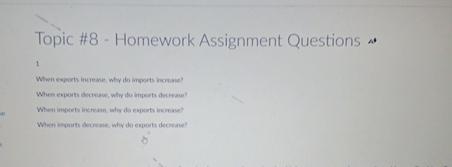 Solved Topic #8 - ﻿Homework Assignment Questions1When | Chegg.com