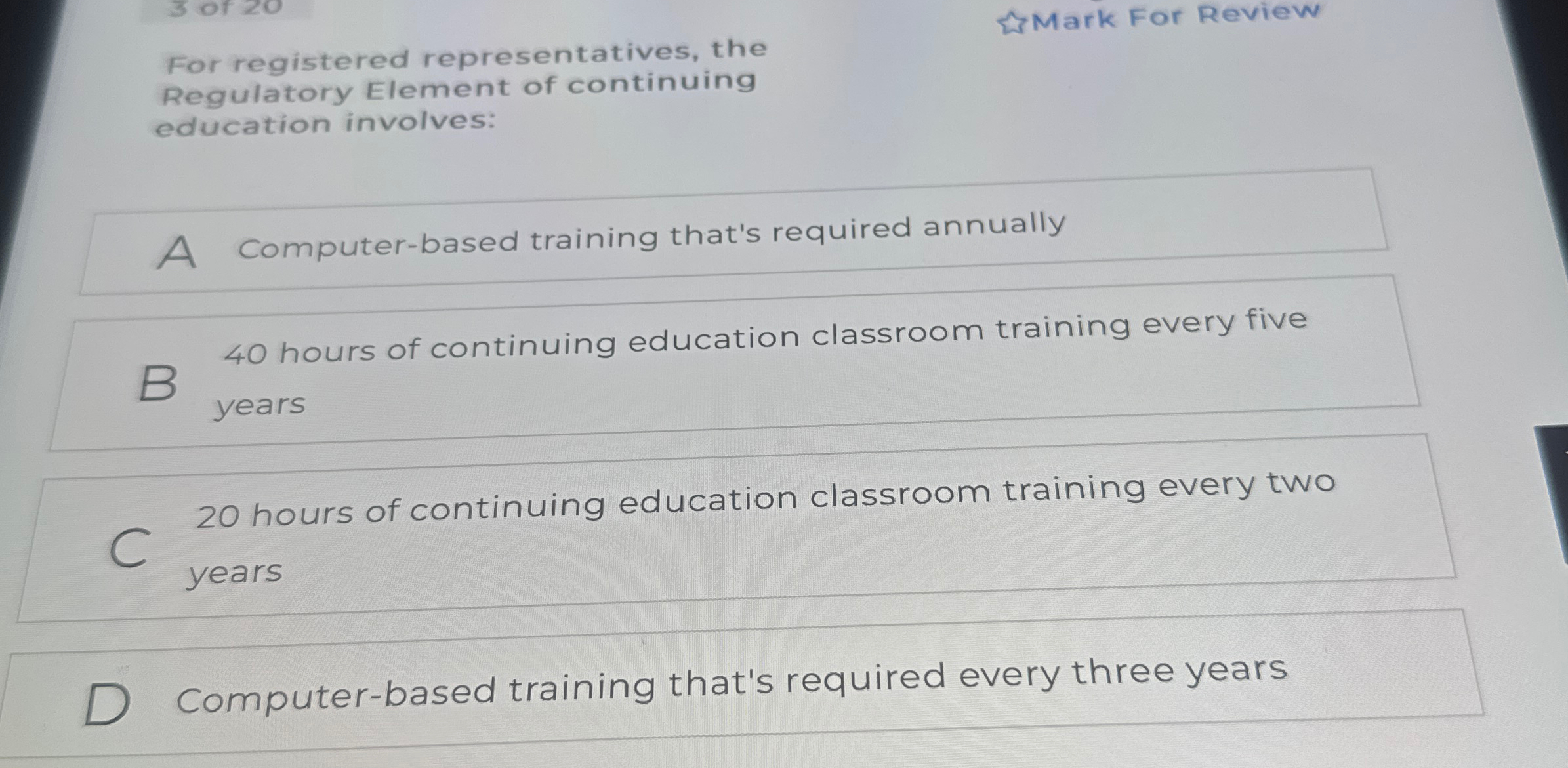 Solved For registered representatives, theRegulatory Element | Chegg.com