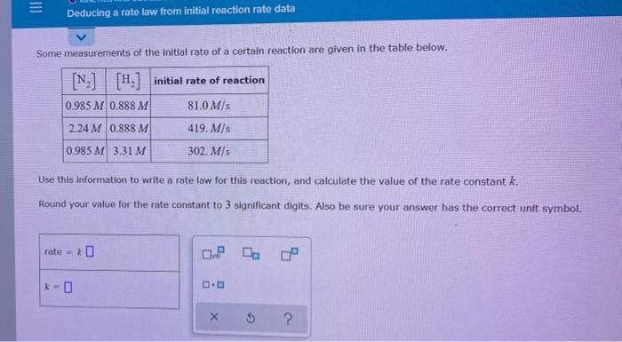 Solved use this information to write a rate law for this | Chegg.com