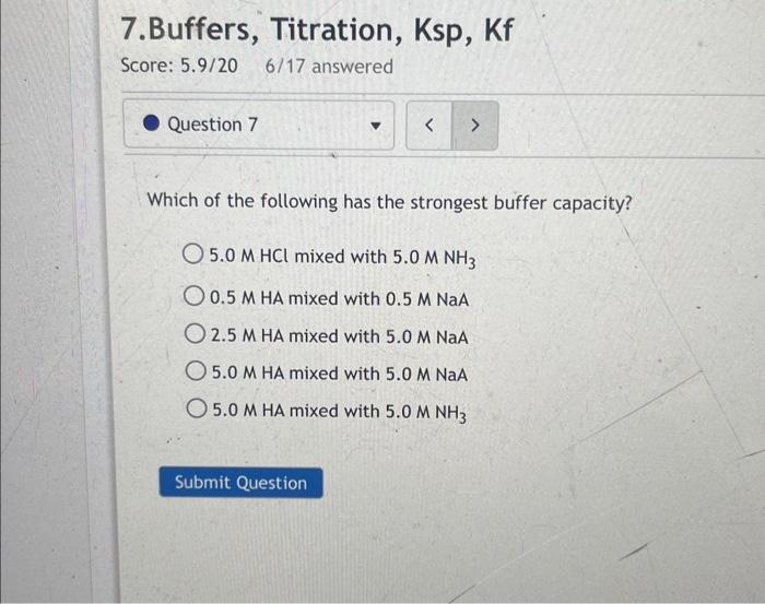 Solved Buffer capacity is the ability of a buffer to | Chegg.com