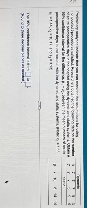 Solved Preliminary analyses indicate that you can consider | Chegg.com