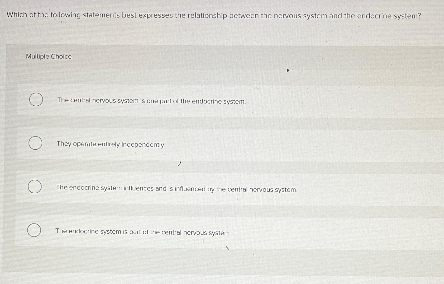Solved Which of the following statements best expresses the | Chegg.com