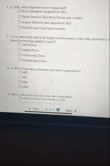 Solved In 2015, ﻿what important event happened?\geoquad | Chegg.com
