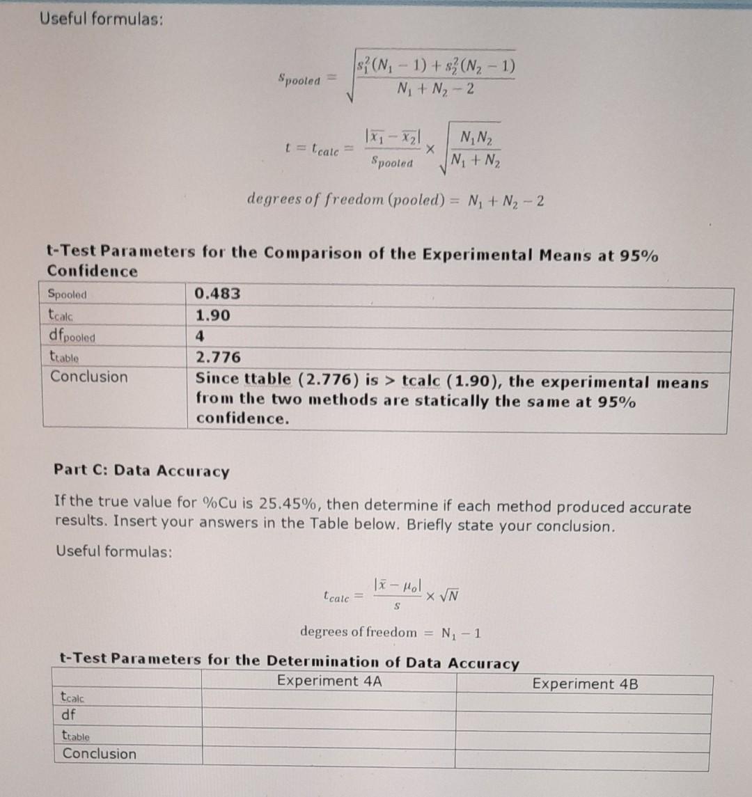 Solved Useful formulas: spooted | Chegg.com