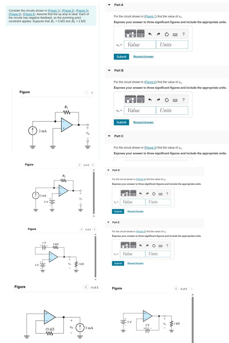 Solved Consider the circuits shown | Chegg.com