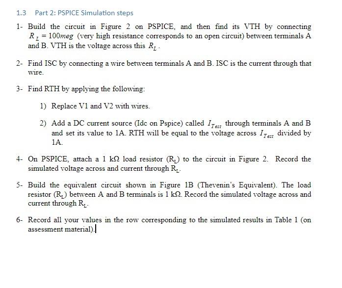 Solved 1.3 Part 2: PSPICE Simulation steps 1- Build the | Chegg.com