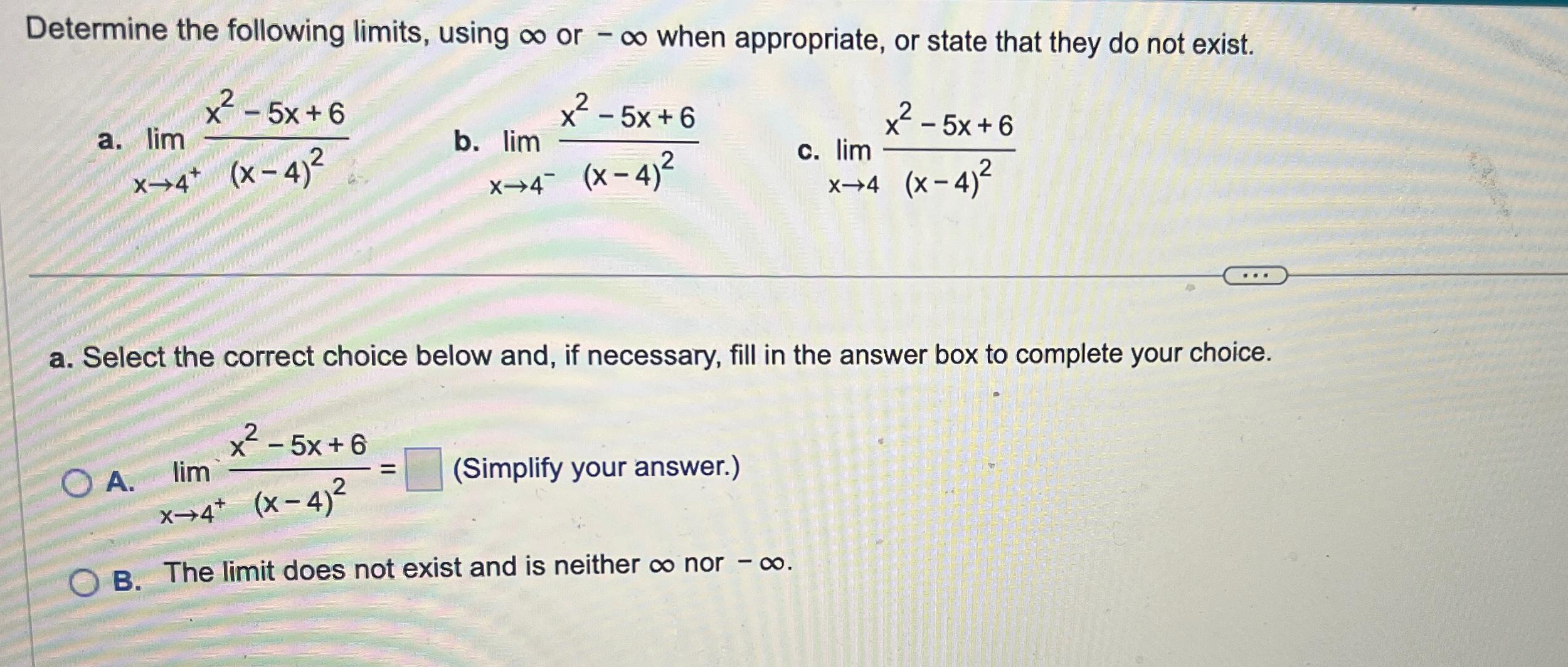 solved-determine-the-following-limits-using-or-when-chegg