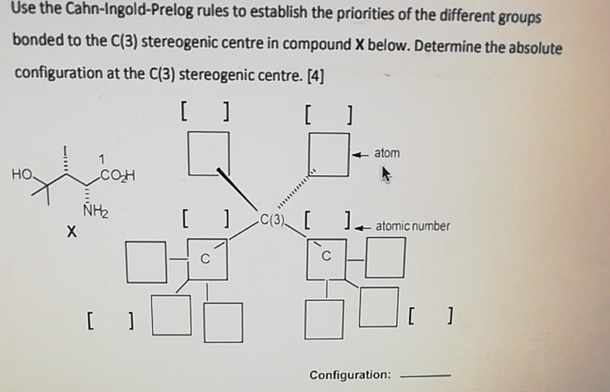 Solved Use the Cahn-Ingold-Prelog rules to establish the | Chegg.com
