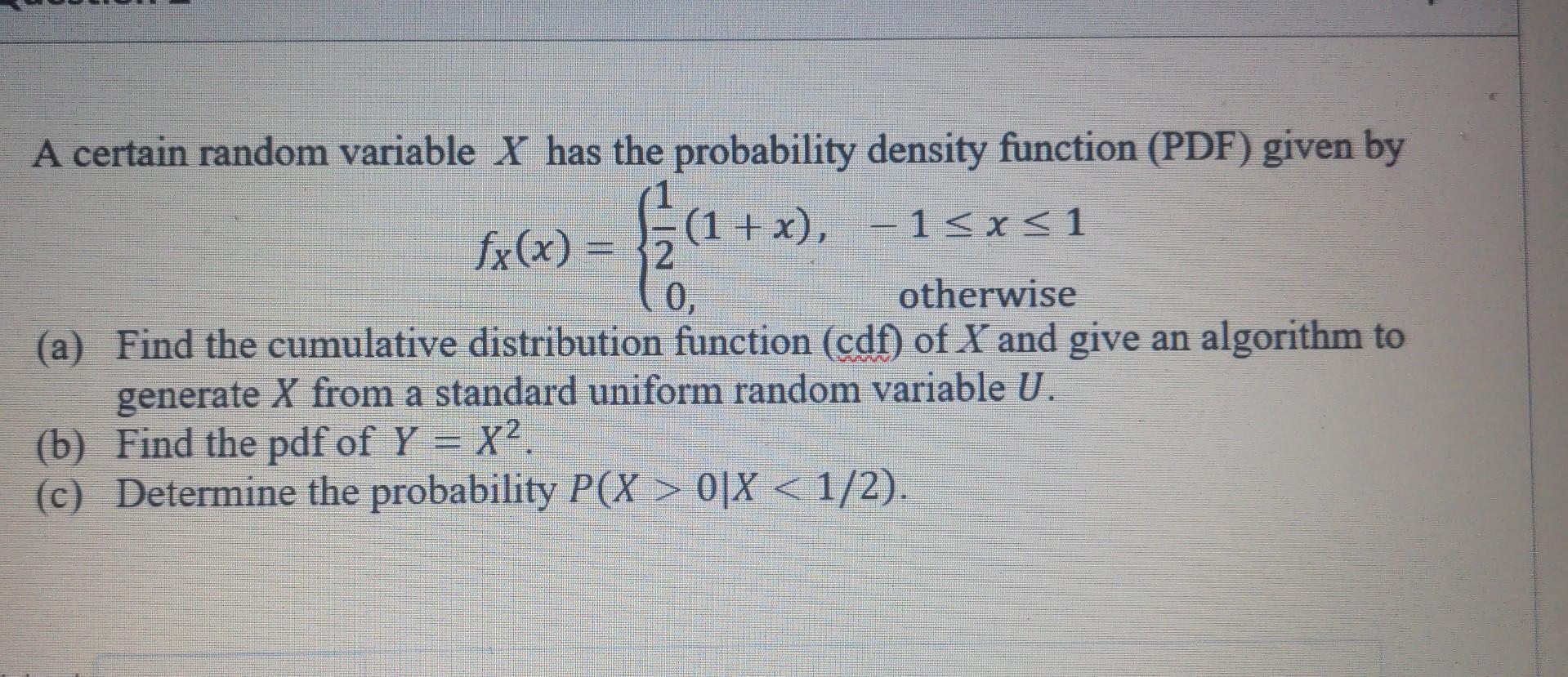 Solved A certain random variable X has the probability | Chegg.com