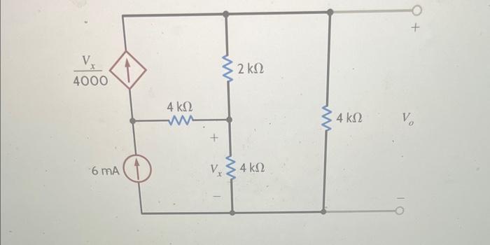 Solved Using Mesh Analysis To Find Vo 3682