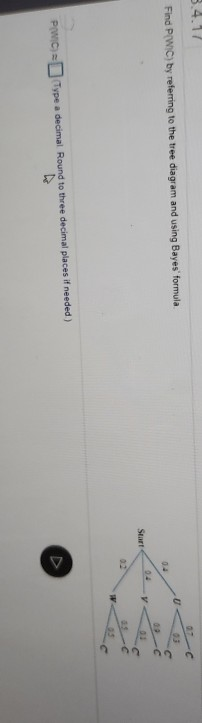 Solved Find PWC) by referring to the tree diagram and using | Chegg.com