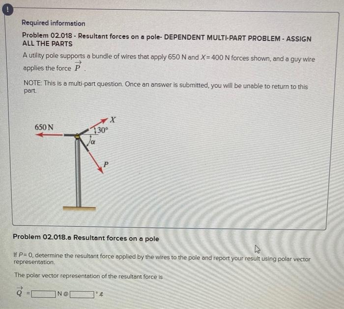 Solved Required information Problem 02.018 - Resultant | Chegg.com