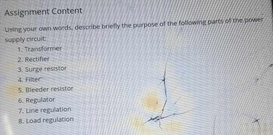 Solved Assignment Content Using your own words, describe | Chegg.com