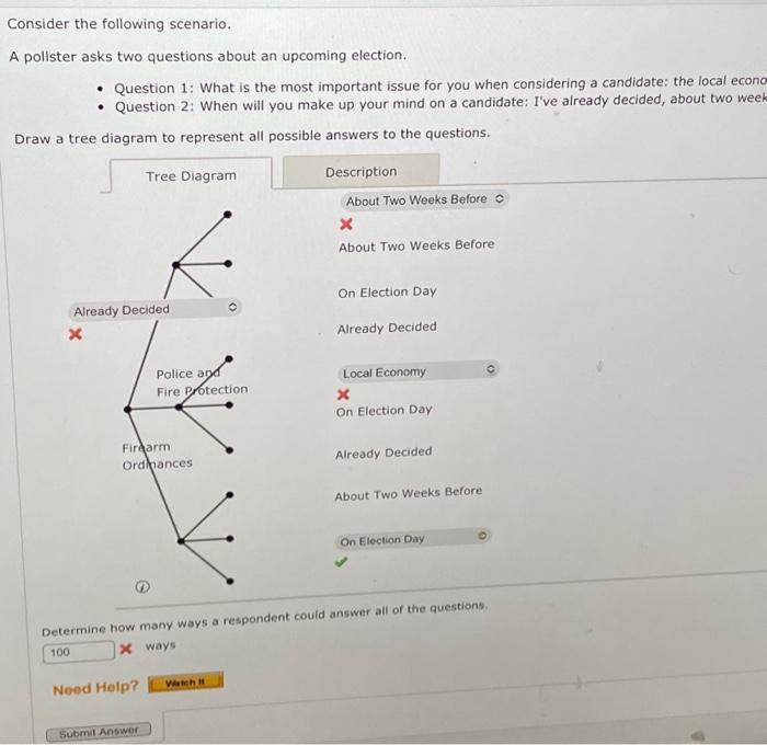 Consider the following scenario. A pollster asks two | Chegg.com