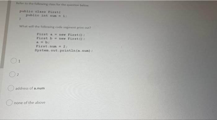 Solved Refer to the following class for the question below | Chegg.com