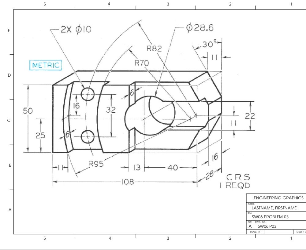 Solved make part of this image in solidworks Explain step by | Chegg.com
