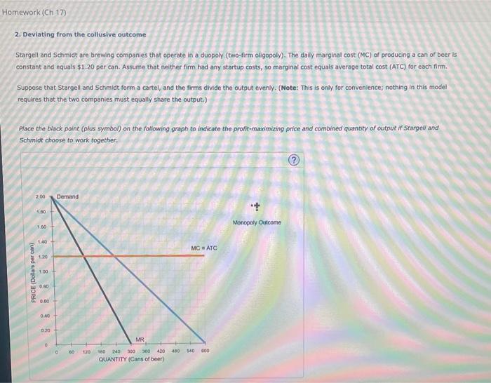 Solved 2. Deviating from the collusive outcome Stargell and | Chegg.com