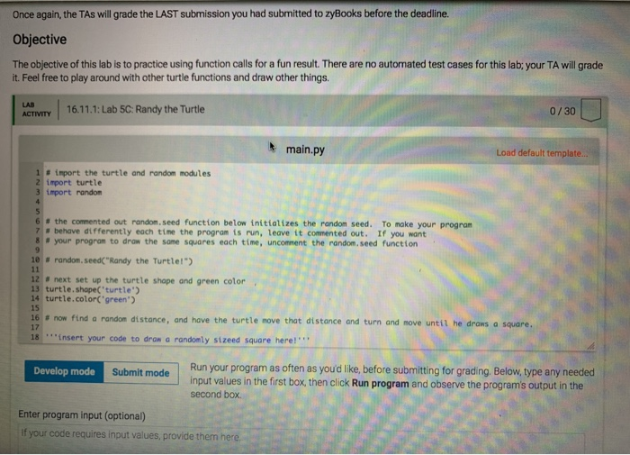Solved Overview The turtle package in Python is used to make | Chegg.com