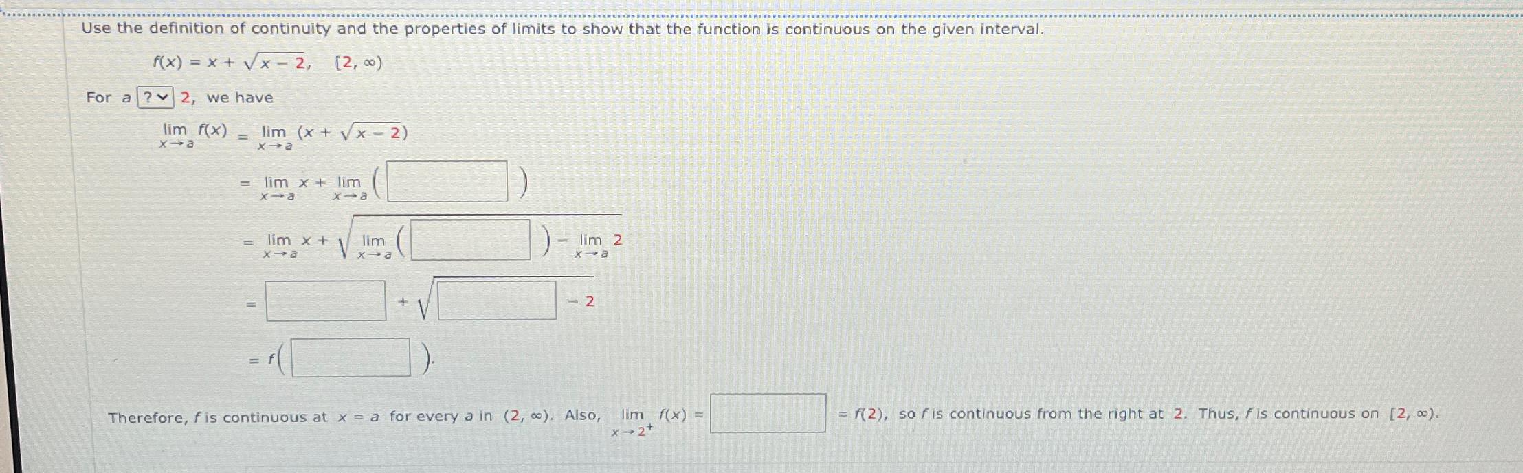 Solved Use the definition of continuity and the properties | Chegg.com