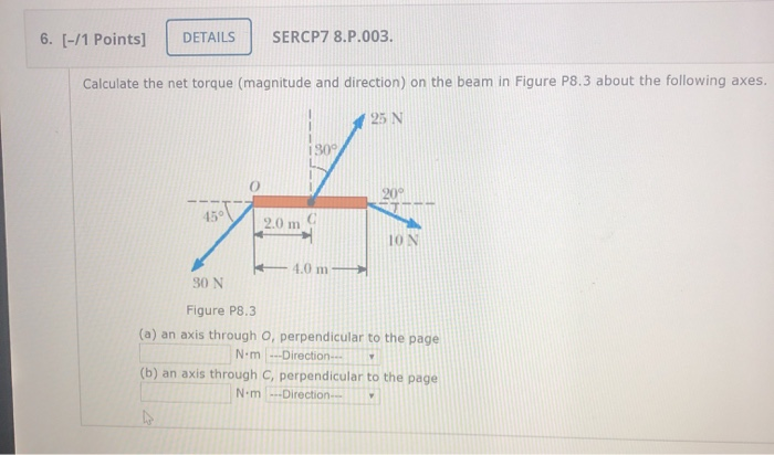 Solved Calculate the net torque (magnitude and direction) on | Chegg.com