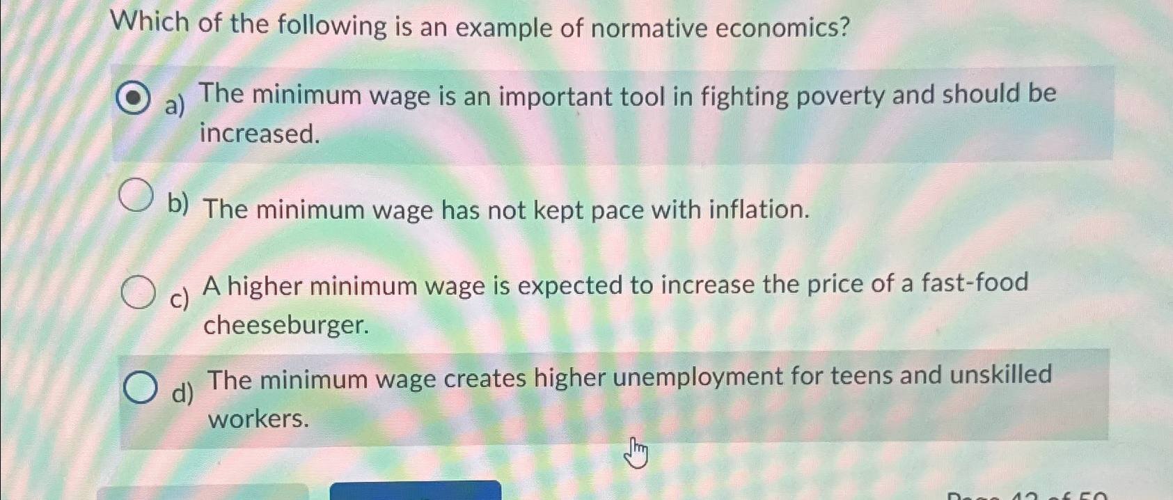 Solved Which of the following is an example of normative | Chegg.com